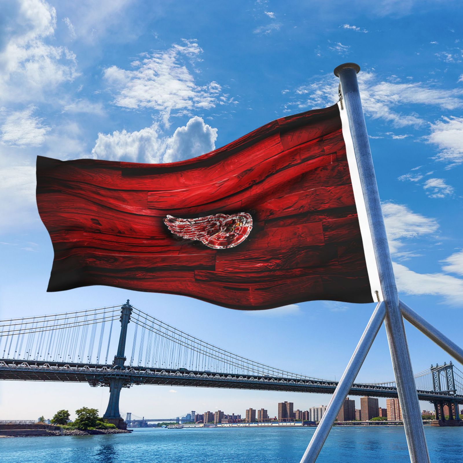 Red_Wings Hockey Team Four Seasons Double Sided 5x8ft Flag for Hockey ...