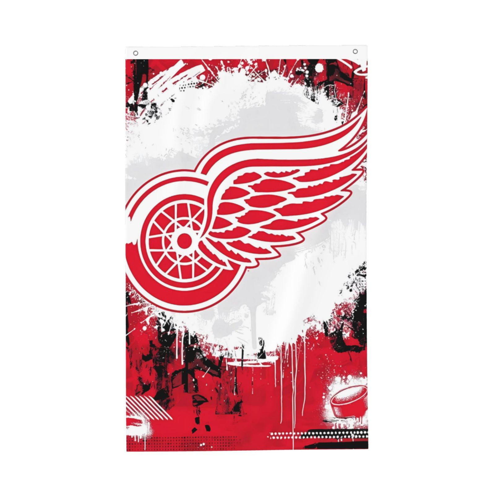 Red_Wings Ice Hockey Team 3x5ft Vertical Double Sided Polyester Flag ...