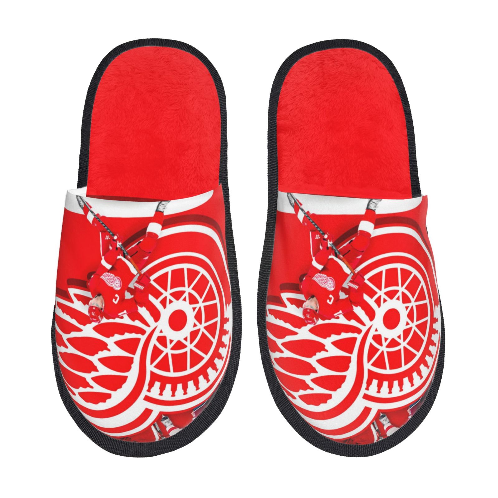 Red_Wings Ice Hockey Team Custom Refuse Season Prussian Slippers ...