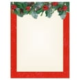 Red Winter Filigree Christmas Letter Papers - Set of 25 Christmas ...