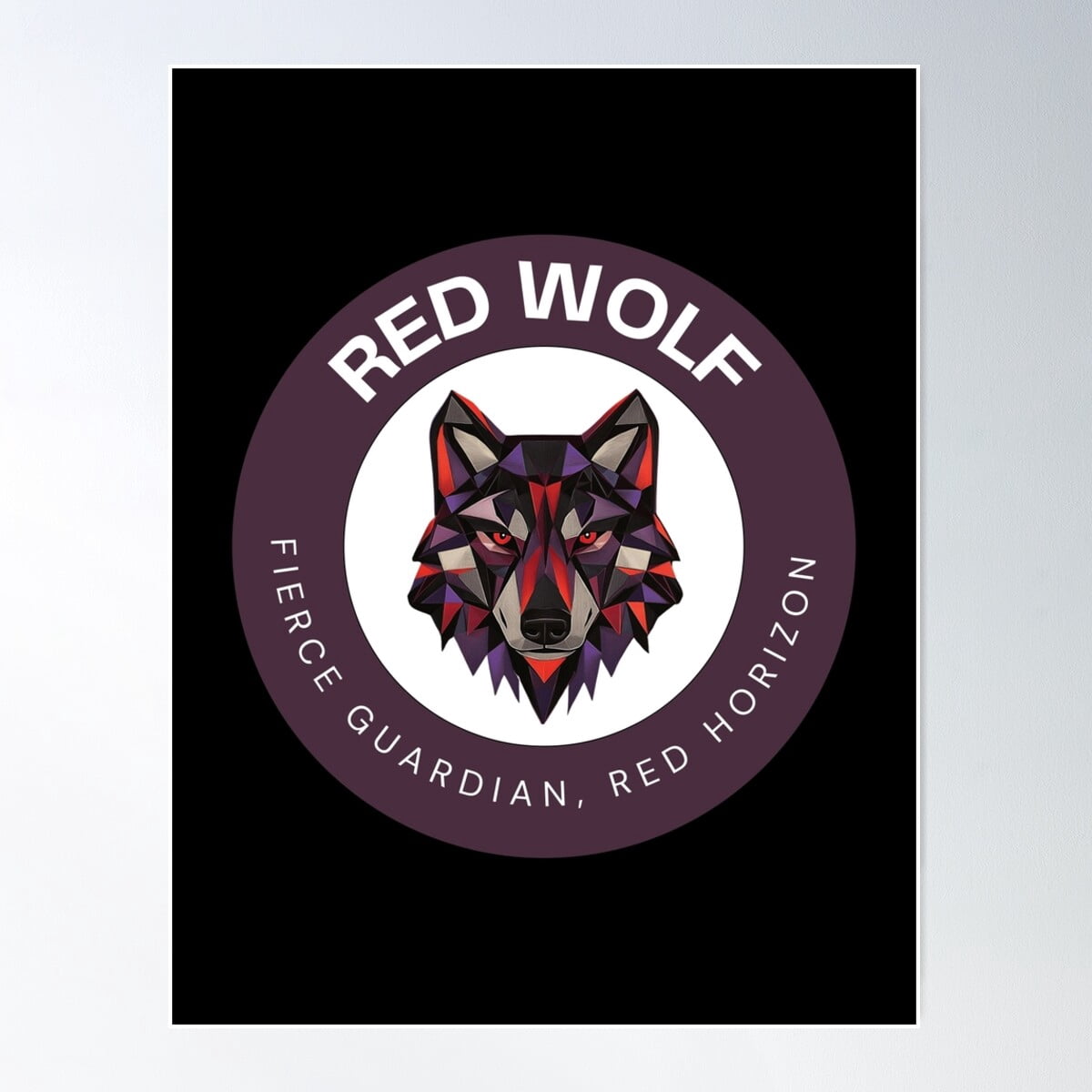 Red Wolf Tee Poster Wall Art, Modern Wall Decor For Living Room Bedroom ...