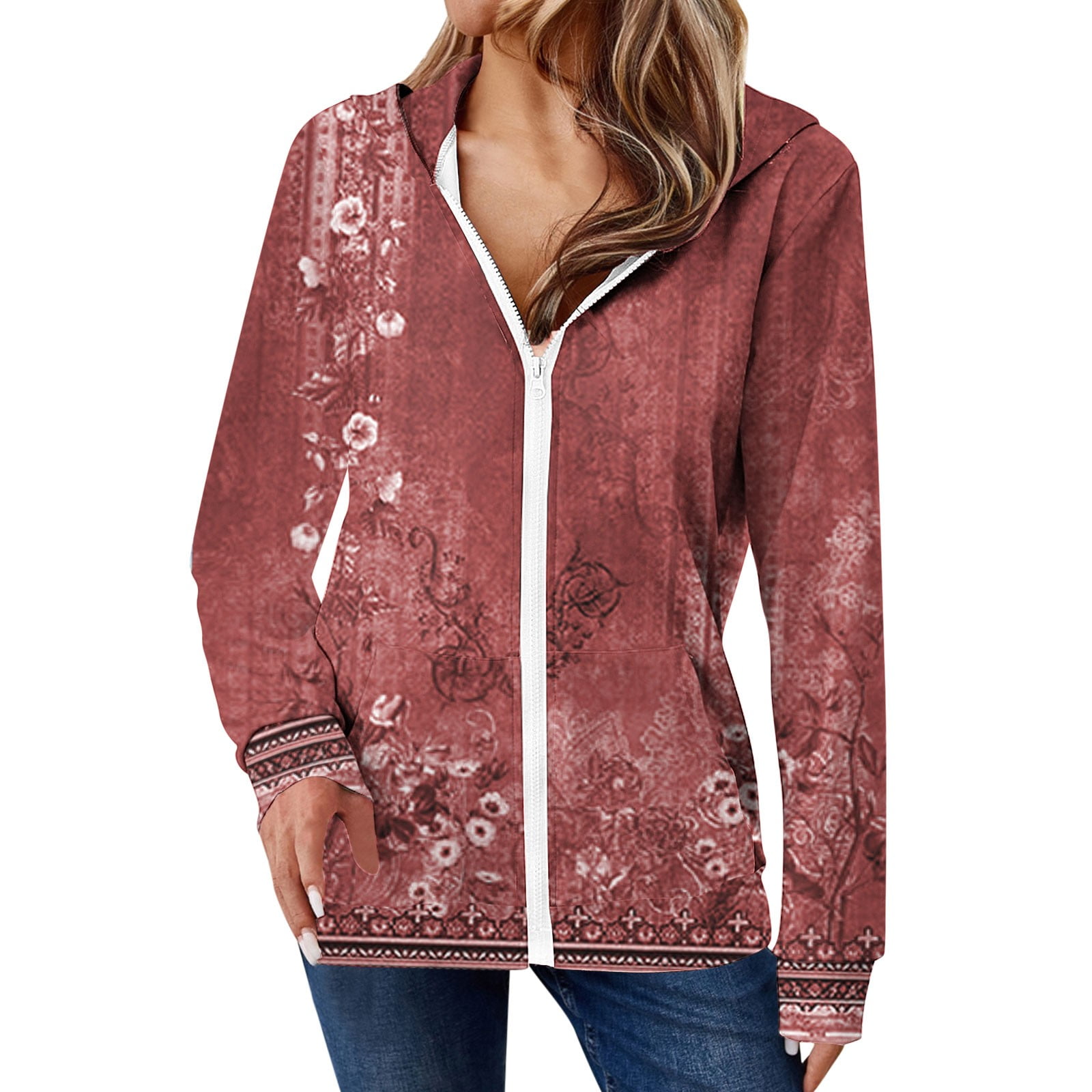 Red Women Medieval Striped with Hood Renaissance Peasant Steampunk ...