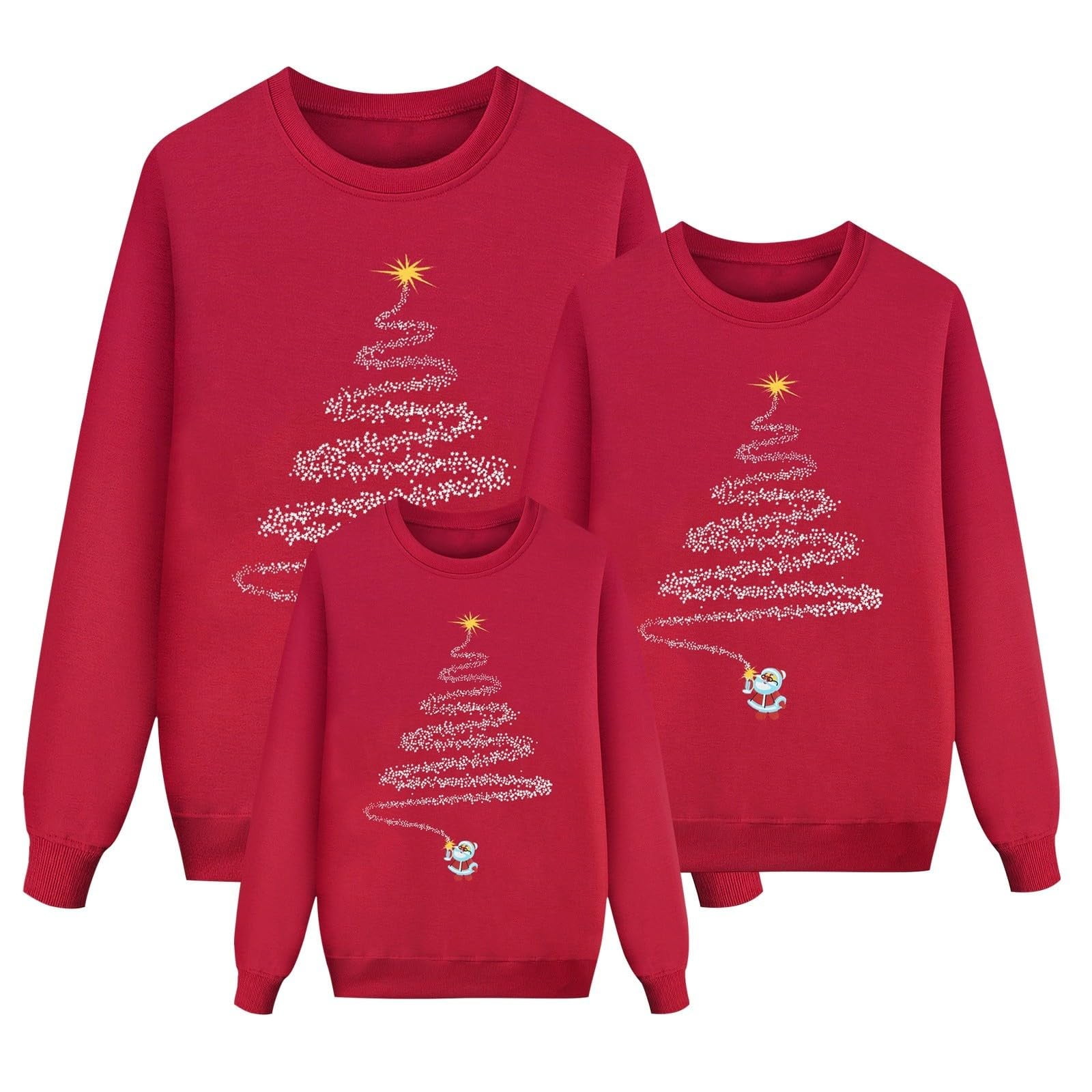 Pajamas for Women Set Matching Christmas Sweaters Family Round Neck ...