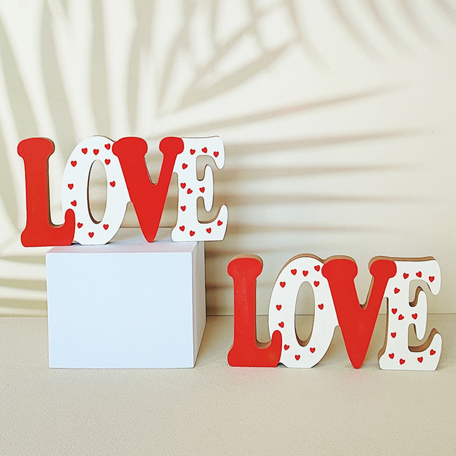 Red Wood Love Signs,Freestanding Love Letter,Valentines Day Decorations ...