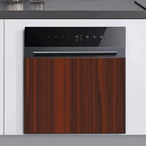 Red Wooden Texture Dishwasher Magnet Cover, Pure Wood Color Vinyl ...
