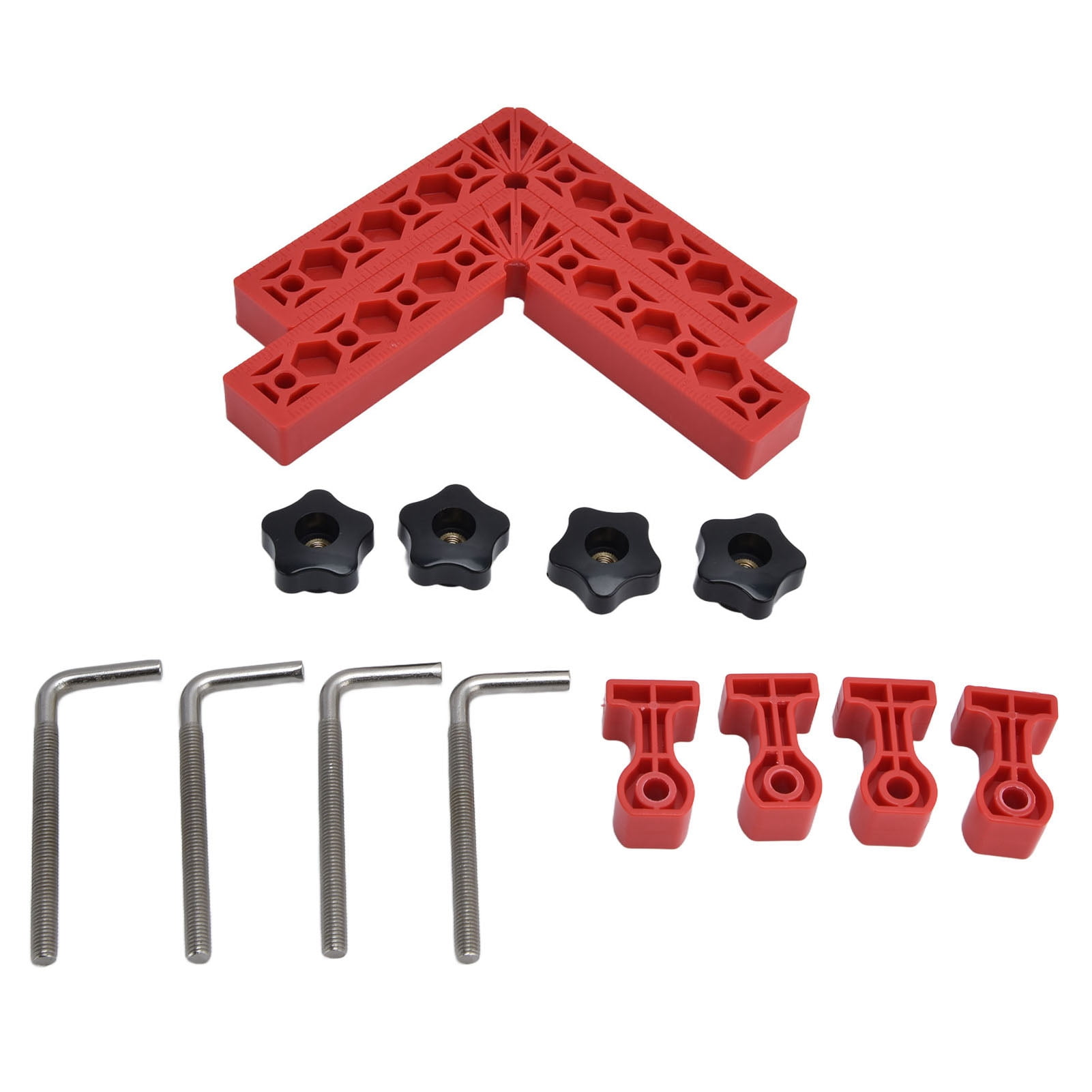 Red Woodworking Corner Fixture for Precise Splicing, 2-Piece Set 90° L ...