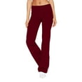 Red Workout Leggings Women's Casual Solid Color Slim Hips Loose Yoga ...