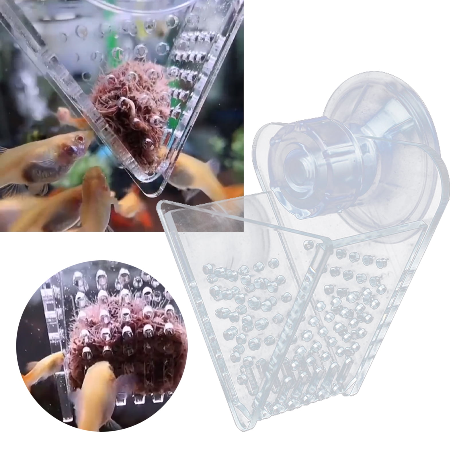 Red Worm Feeder Long Lifespan Anti-drop Acrylic Red Worm Fish Cup ...