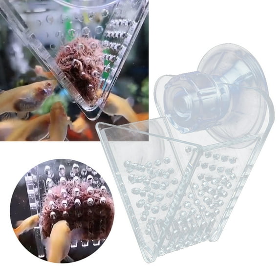 Red Worm Feeder Long Lifespan Anti-drop Acrylic Red Worm Fish Cup ...