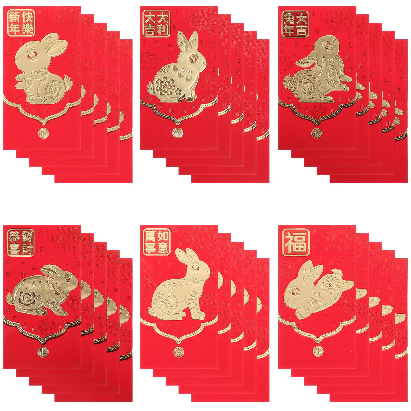 Red Year New Envelopes Chinese Money Packet Envelope Rabbit Bunny ...