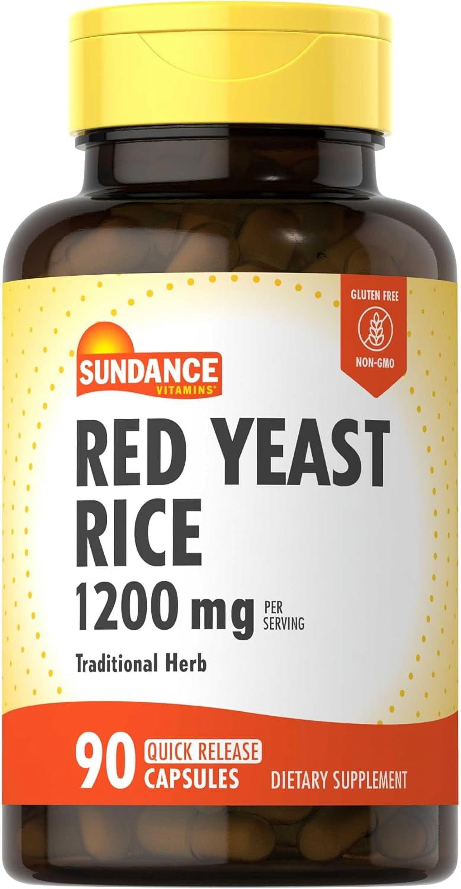 Red Yeast Rice Capsules | 1200mg | 90 Count | Traditional Herbal ...