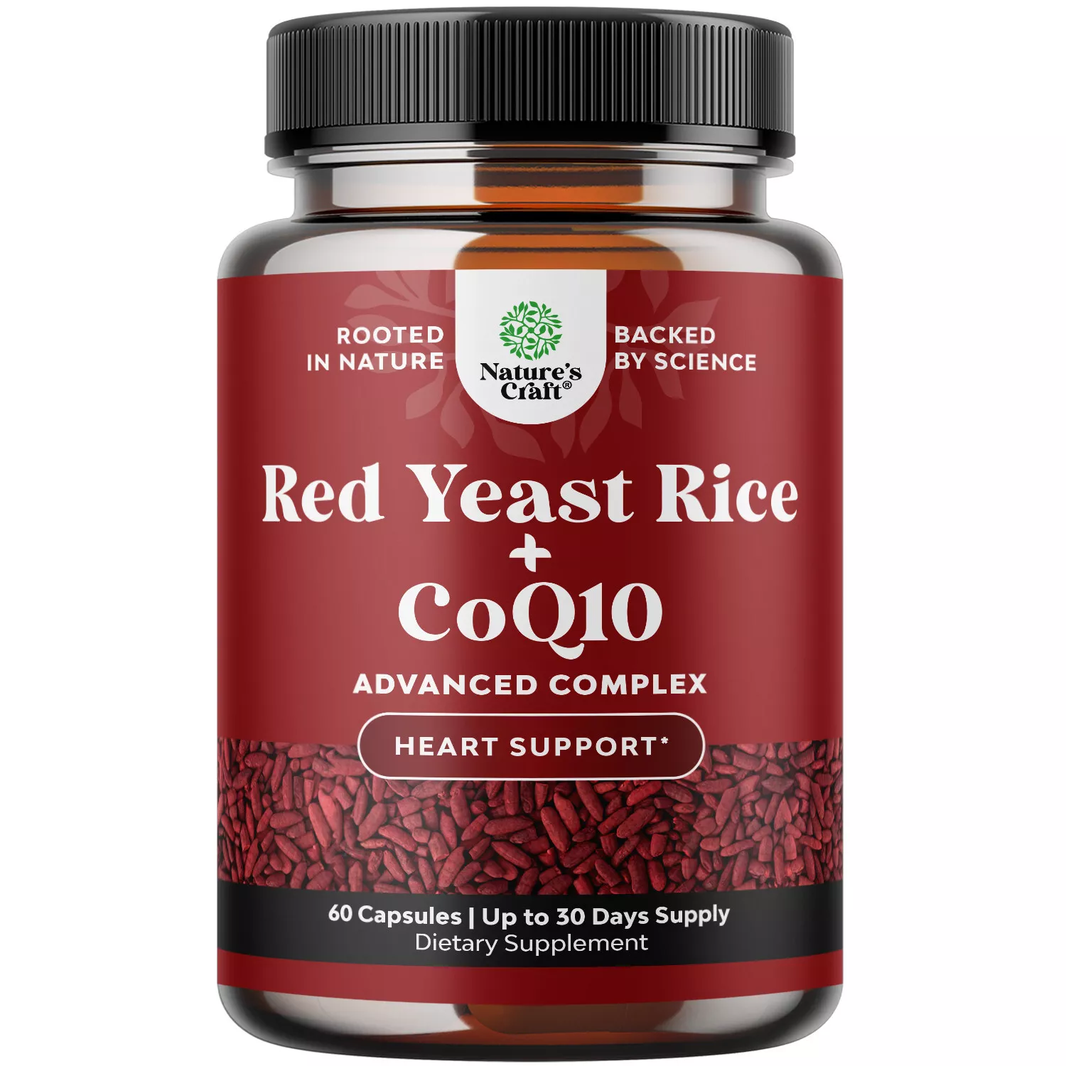 Red Yeast Rice with CoQ10 Supplement - Extra Strength Heart Health ...