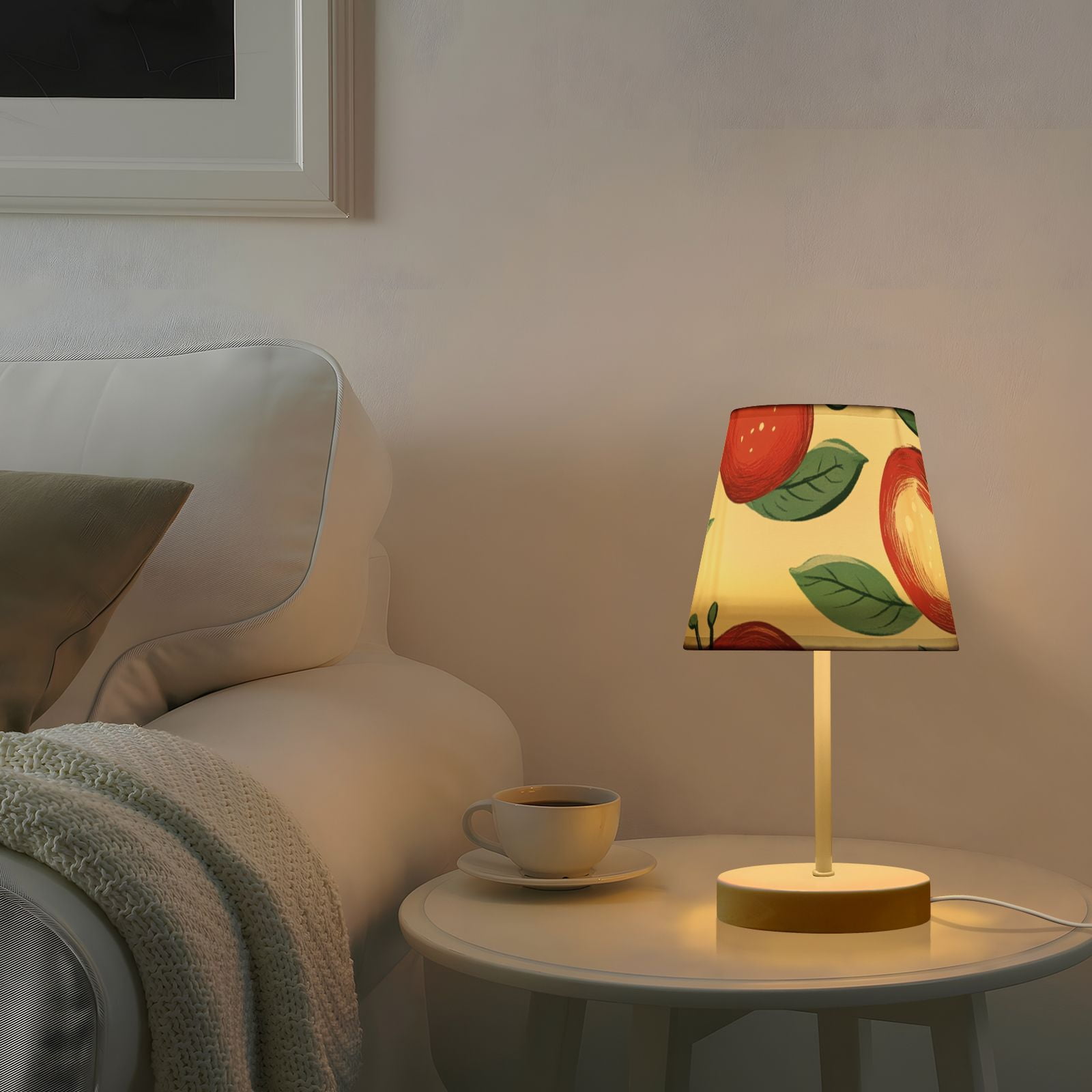 Red Yellow Apples Desk Lamp 3 Color Modes LED Table Lamp Nightstand ...