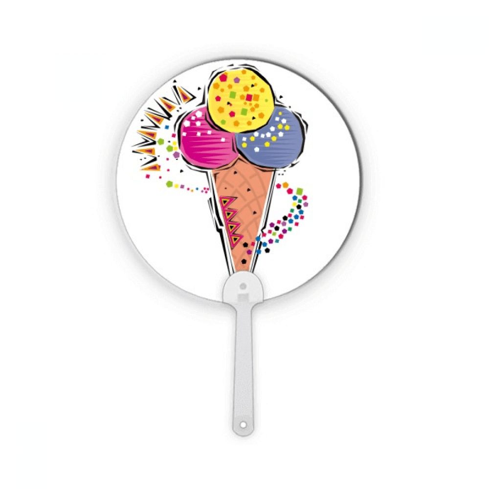 Red Yellow Blue Ice Ball Element Illustration Plastic Round Handheld ...