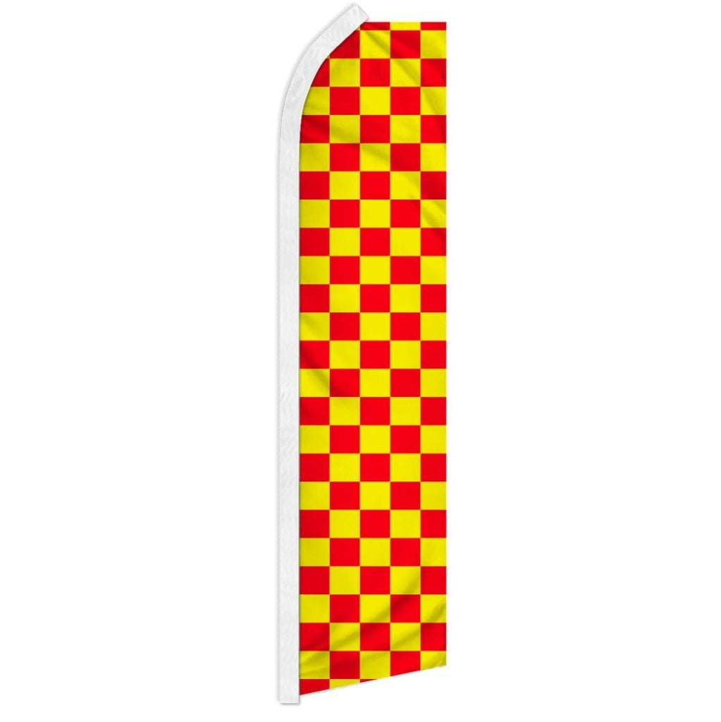 Red & Yellow Checkered Super Flag - Walmart.com