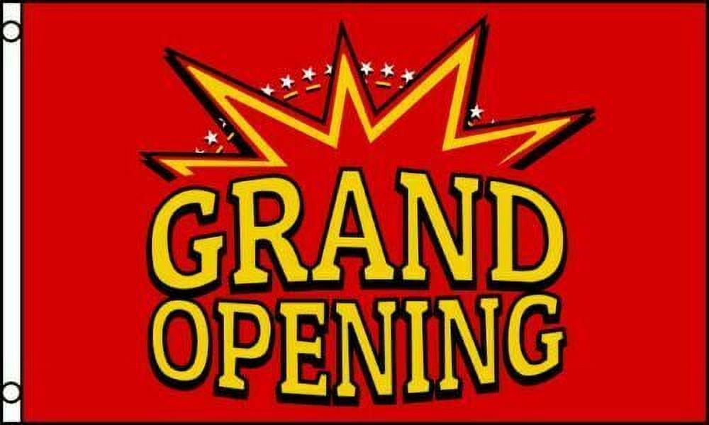 Red & Yellow GRAND OPENING Advertising Flag 3x5 ft Banner Business Sign ...