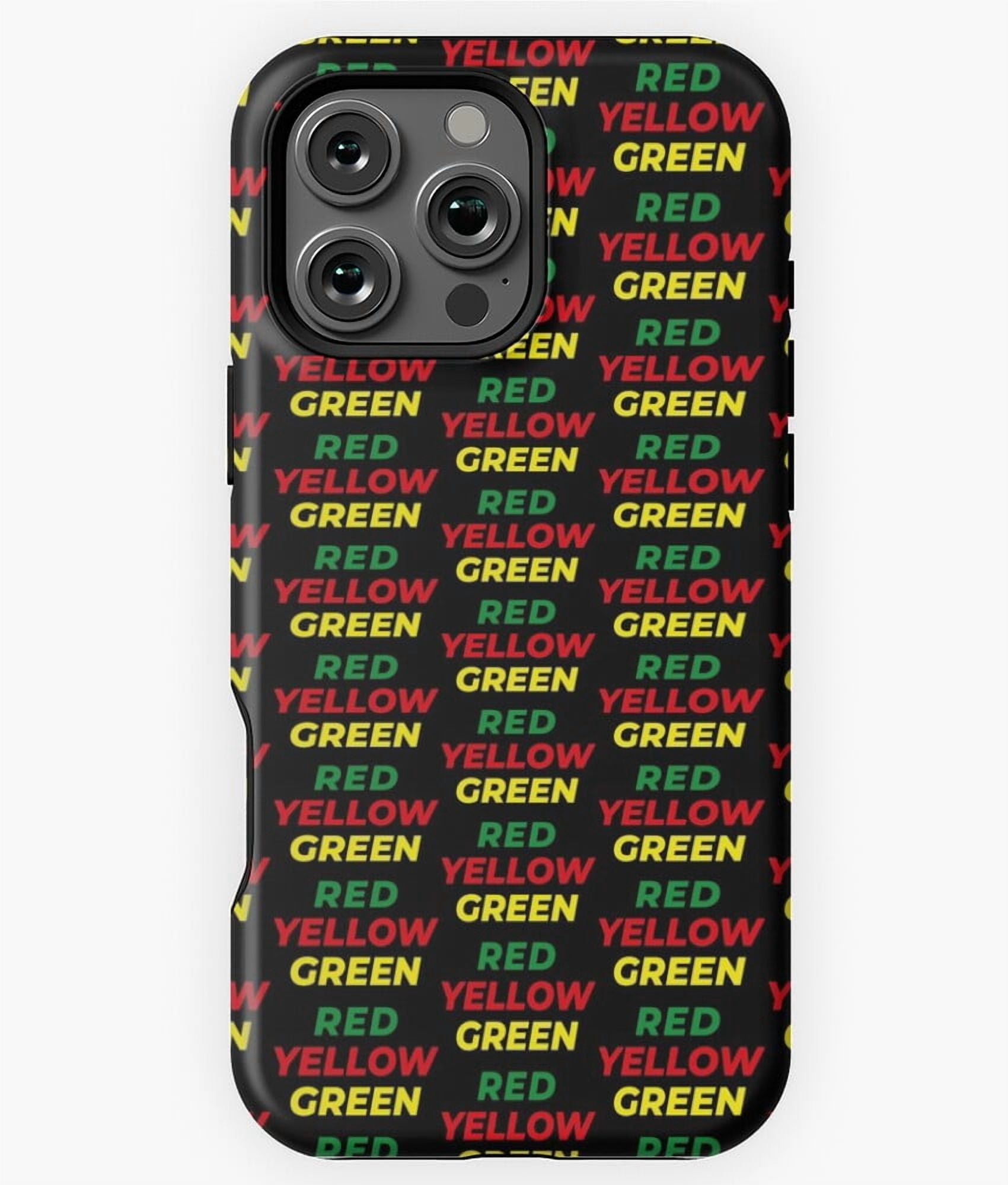 Red Yellow Green Rasta Colors M4719 Phone Case for iPhone 17 16 15 14 ...