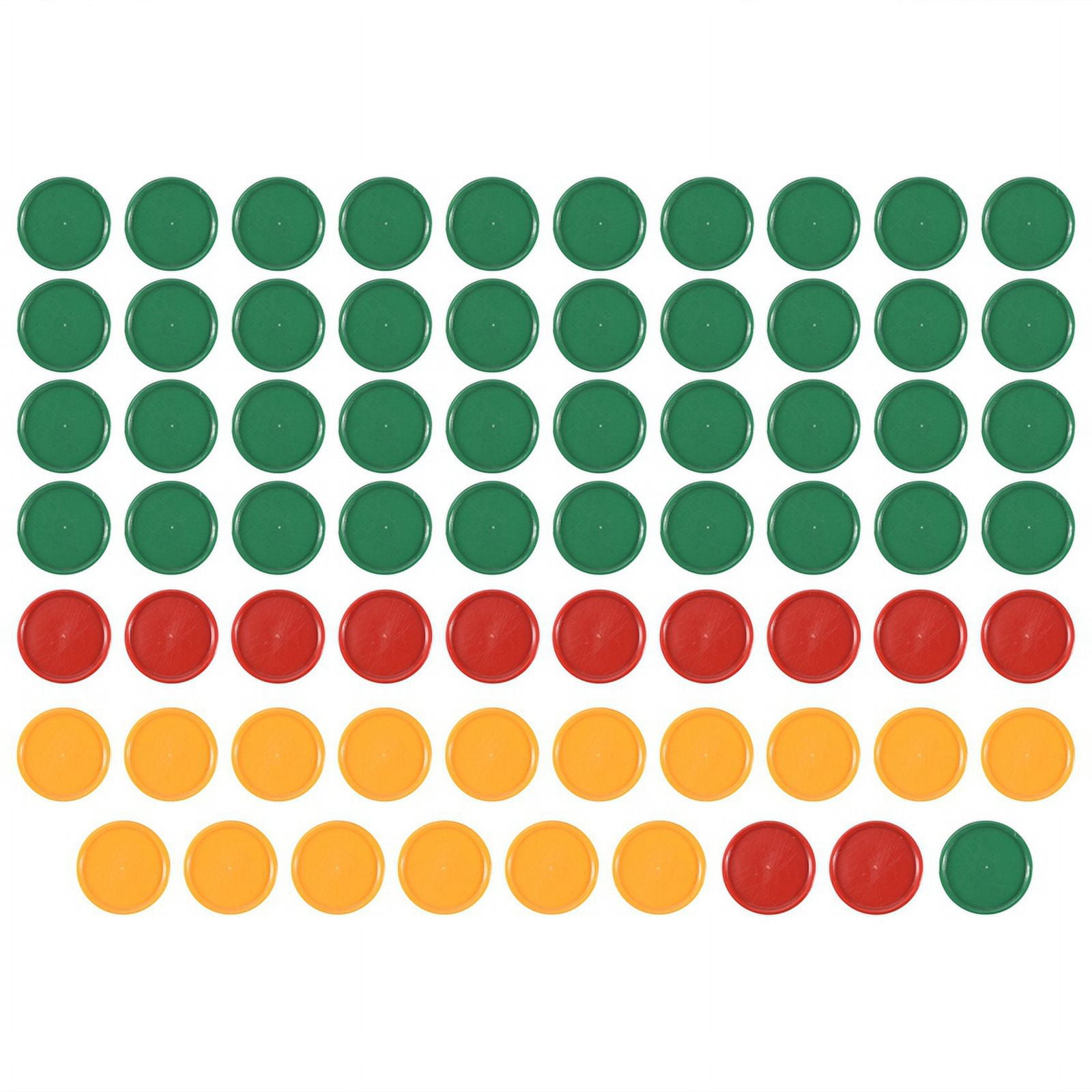 Red Yellow Green Round Shaped Mini Poker Chips Lucky Game Props 69 Pcs ...