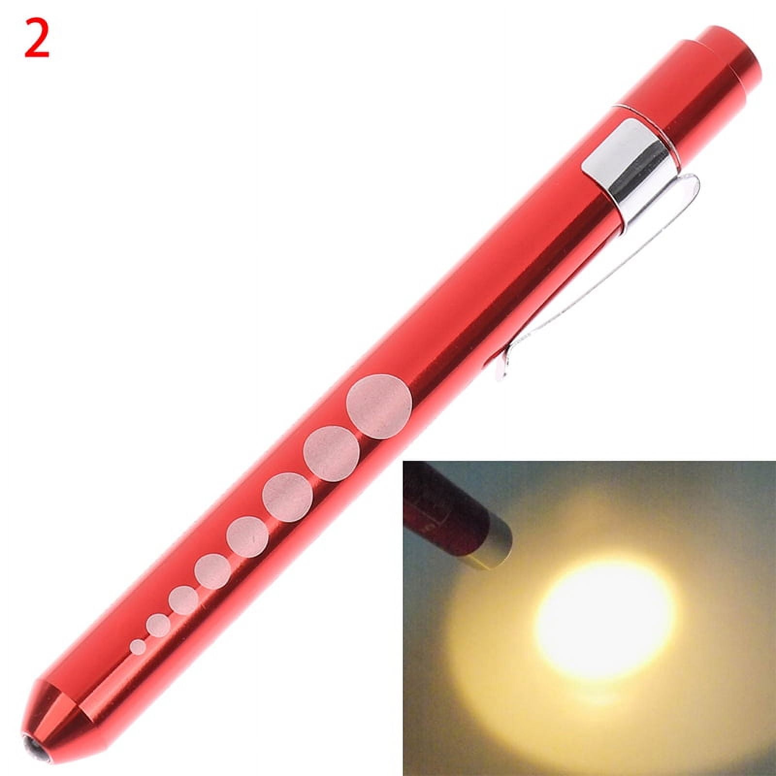 (Red - Yellow light) LED Flashlight Work Light First Aid Pen Light ...