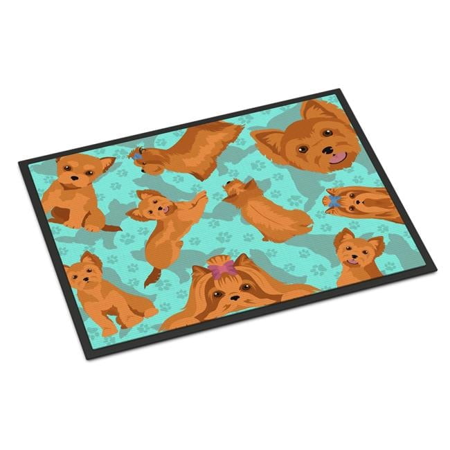 Red Yorkie Indoor or Outdoor Mat 24x36 36 in x 24 in - Walmart.com