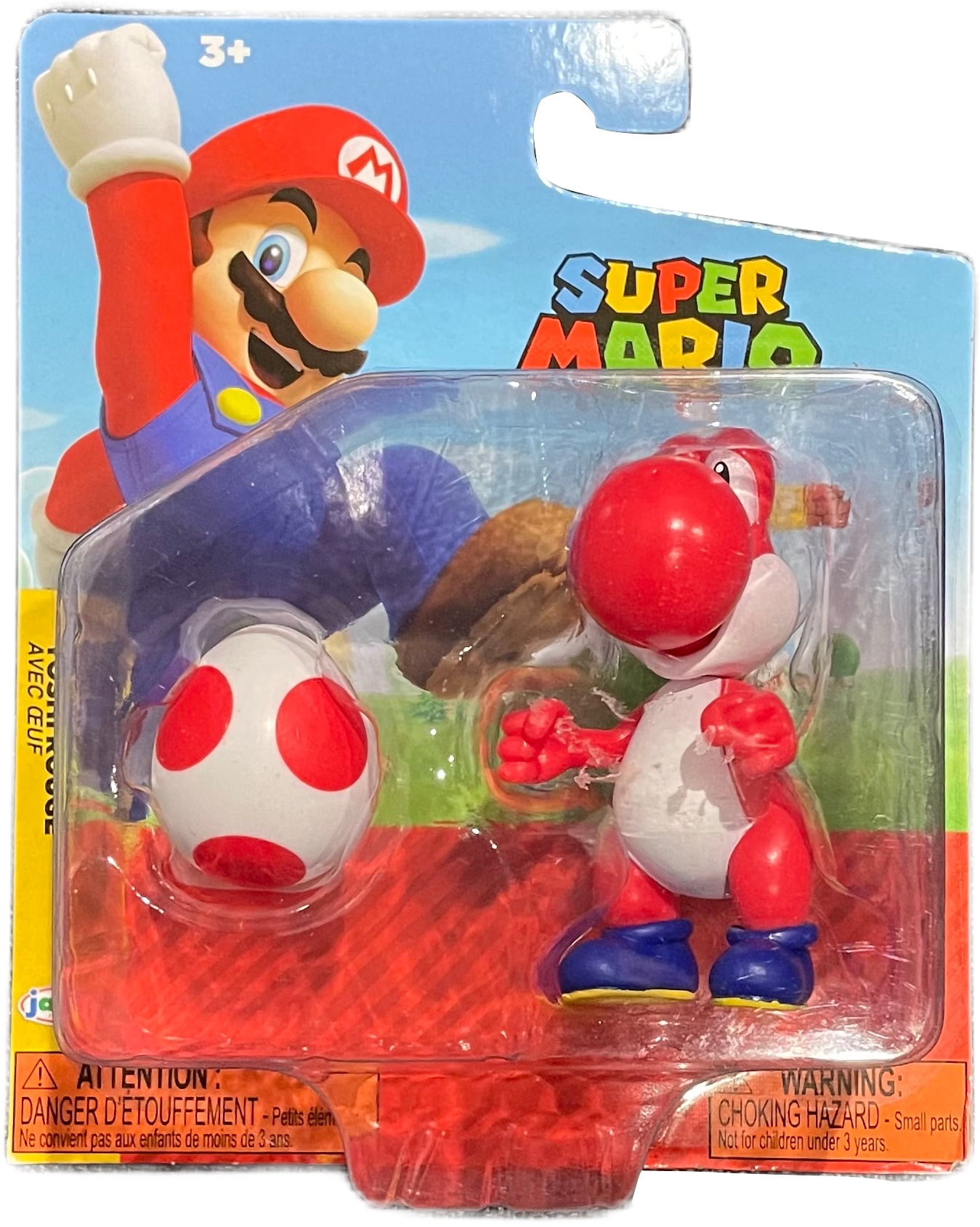 Nintendo Super Mario Bros Red Yoshi w/ Egg Action Character Toy, 2.5 ...