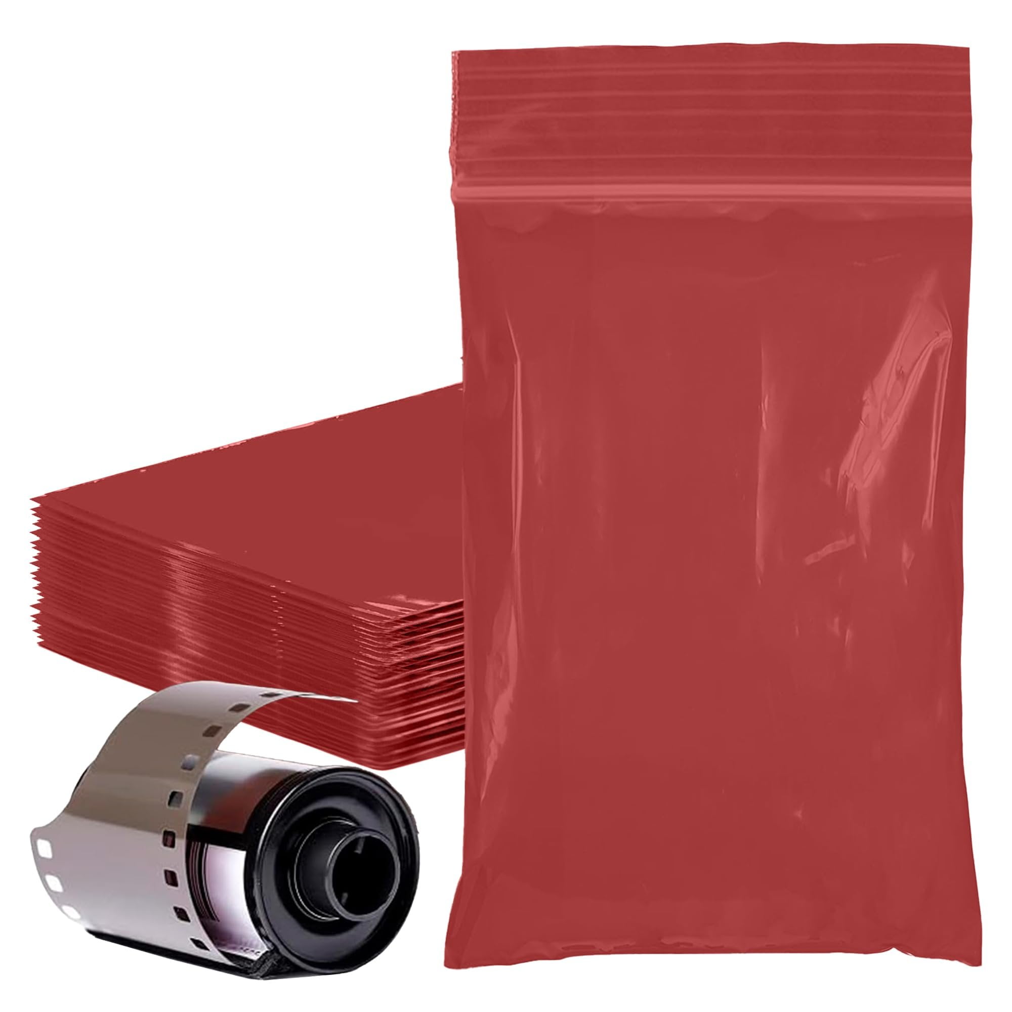 Red Zip Bags for Packaging, 2 x 3 Inches. Pack of 100 Plastic Baggies ...