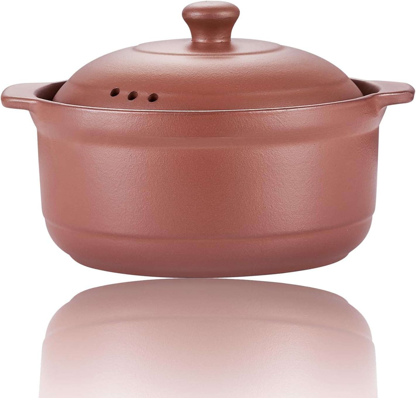 Red Zisha Unglazed Earthenware Rice Pots, Natural Terracotta Ceramic ...