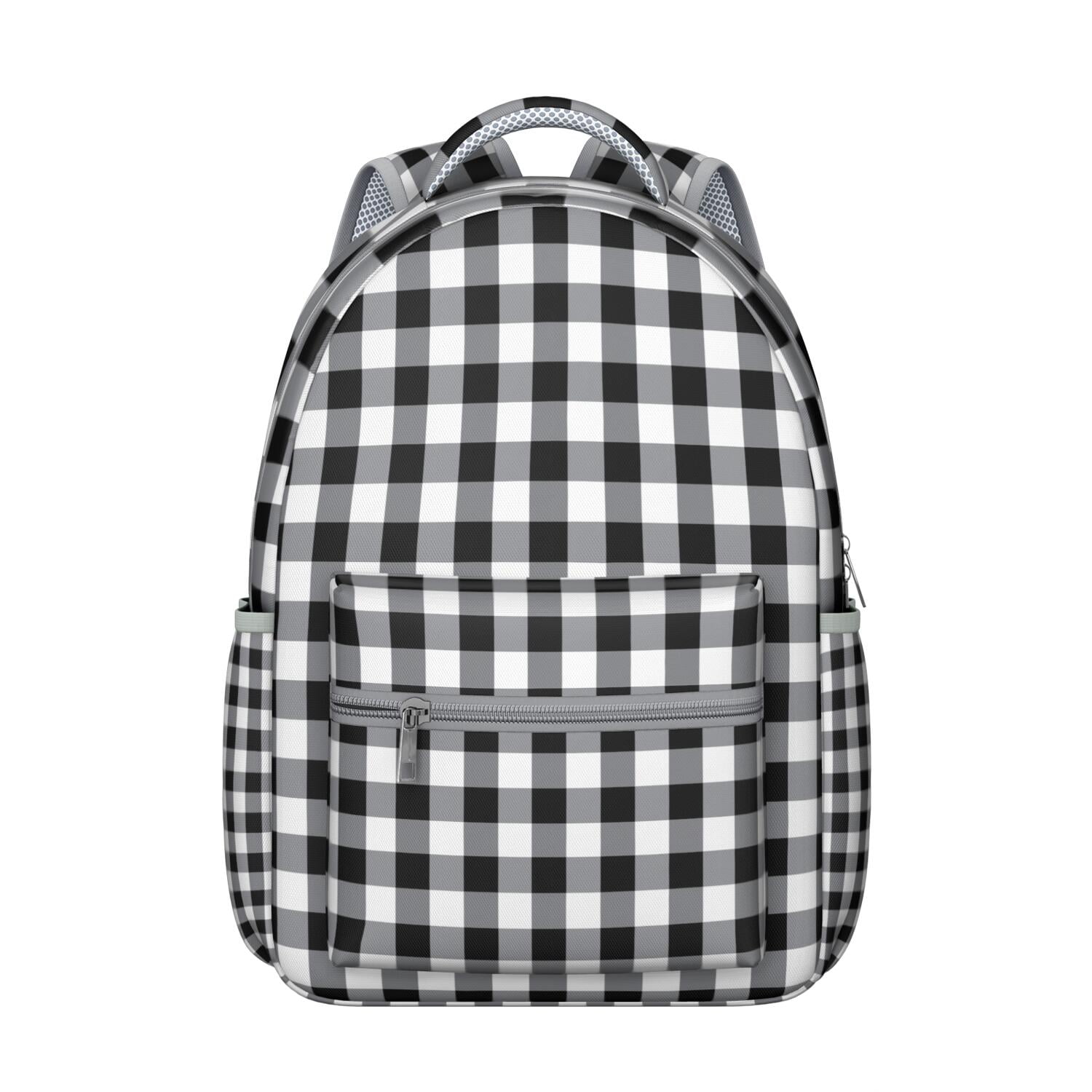 Red and Black Buffalo Plaid Backpack Rustic Checkered Pattern School ...