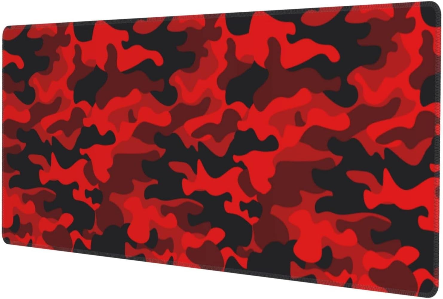 Red and Black Camo Extended Large Gaming Mouse Pad Non Slip Rubber Base ...