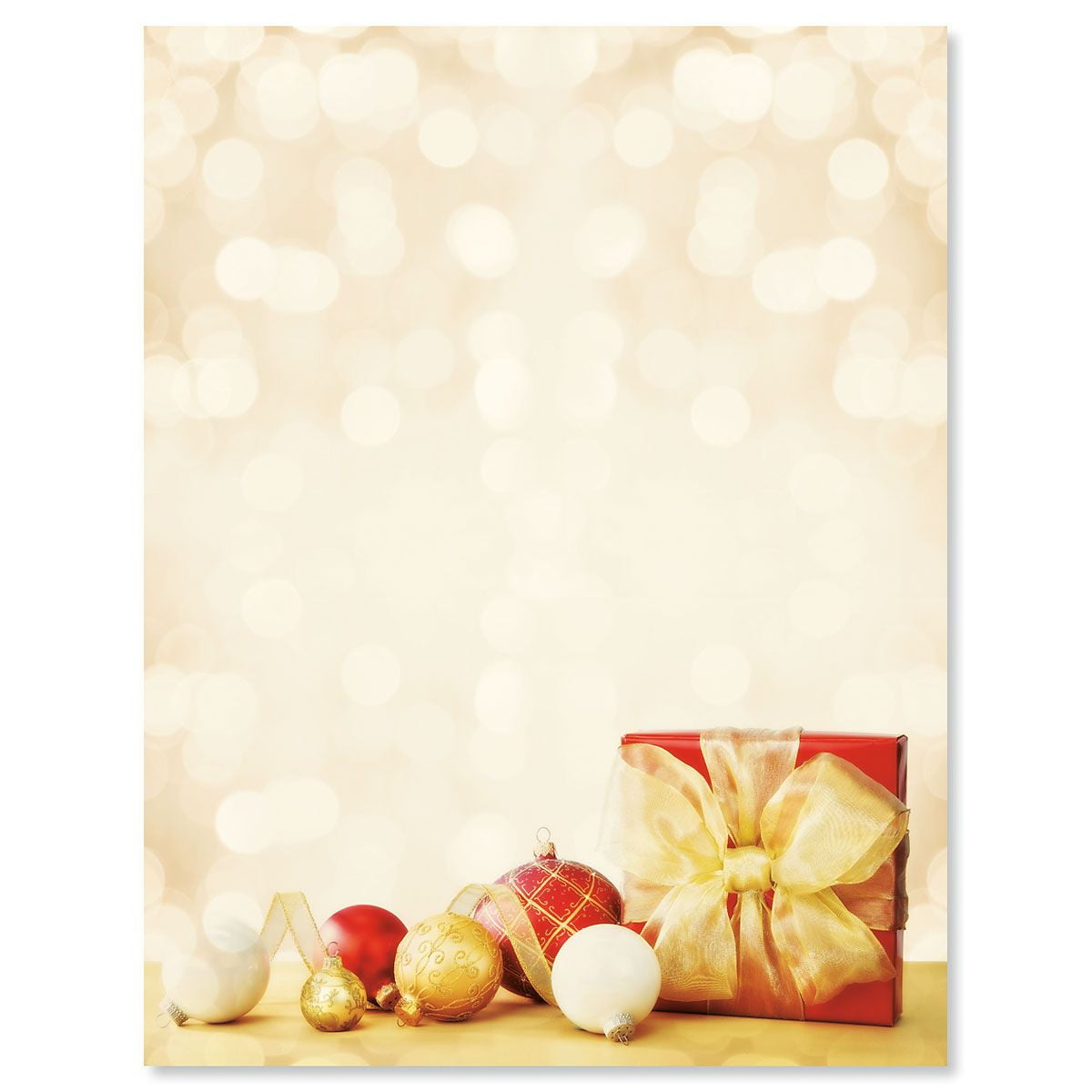 Red and Gold Gift Christmas Letter Papers - Set of 25 Christmas ...