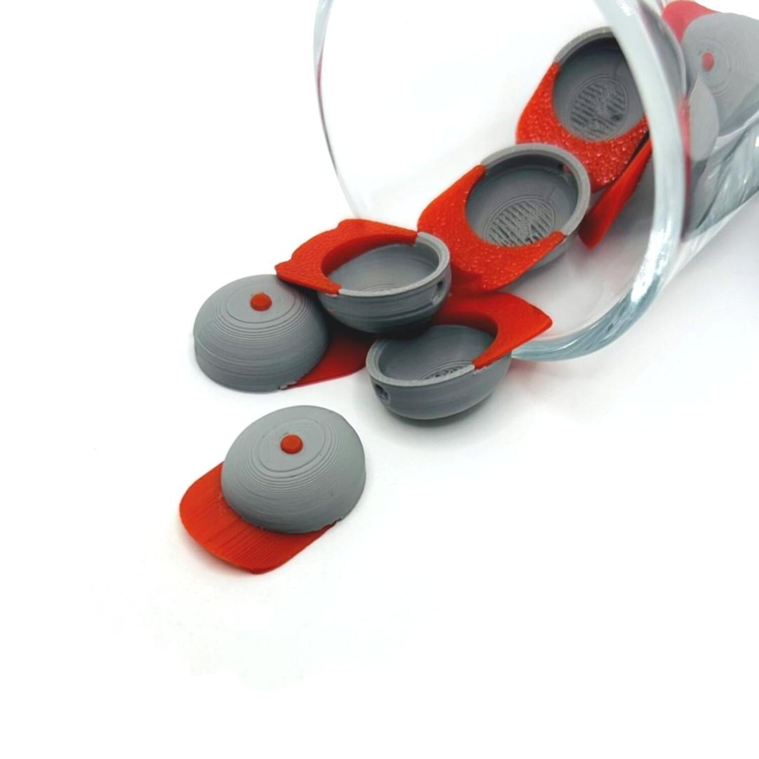 Red and Gray Baseball Hat Charms, 15x22mm - Walmart.com