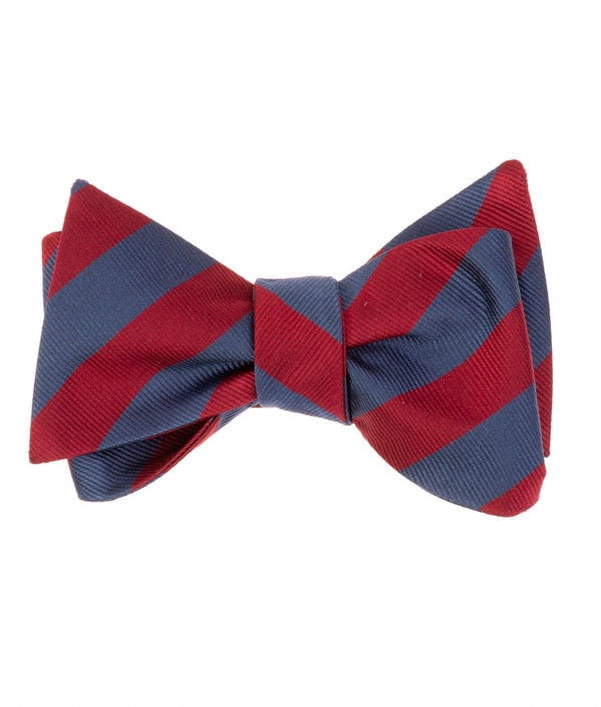 Red and Navy Thick Wide Silk Bow Tie - Walmart.com