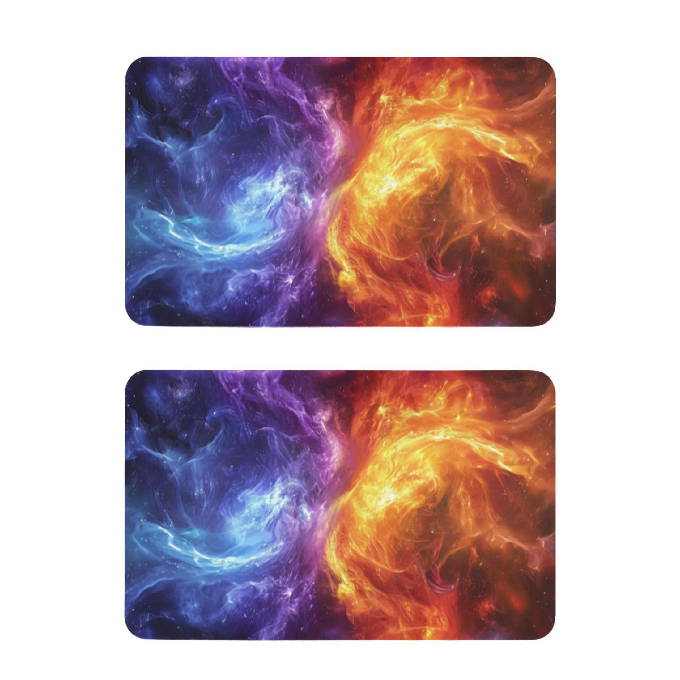 Red and Purple Nebula Refrigerator Magnet Stickers Square Fridge ...