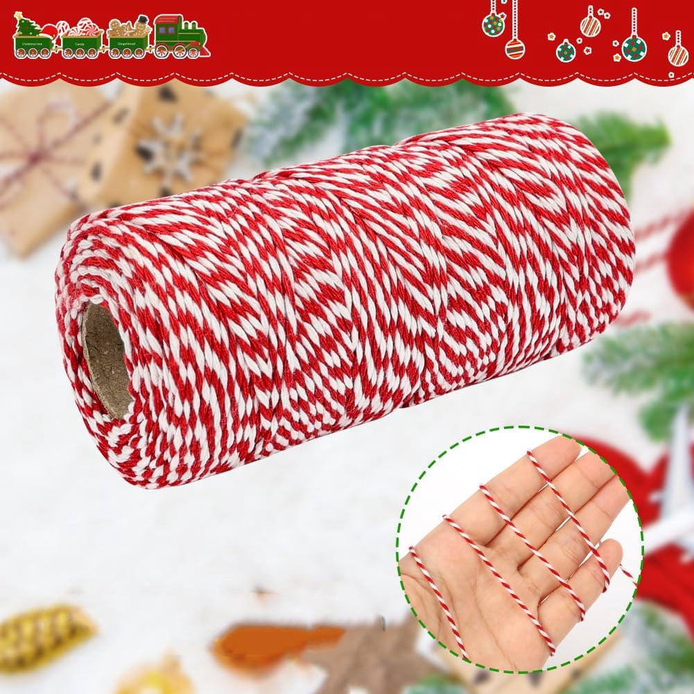 Red and White Butchers Twine, Cotton Cooking Twine for Trussing Turkey ...