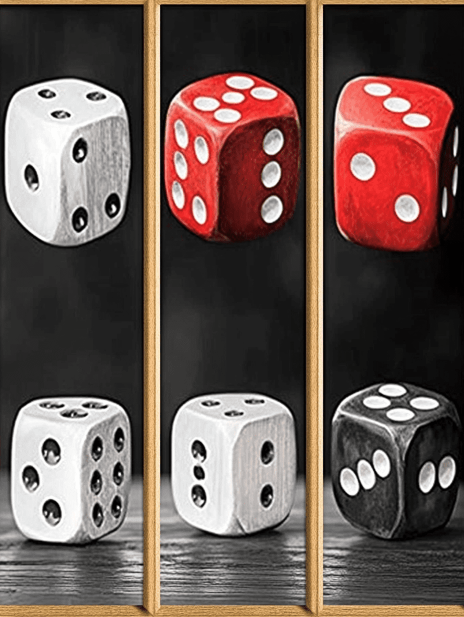 Red and White Dice Canvas Wall Art，Perfect for Living Room， Bedroom ...