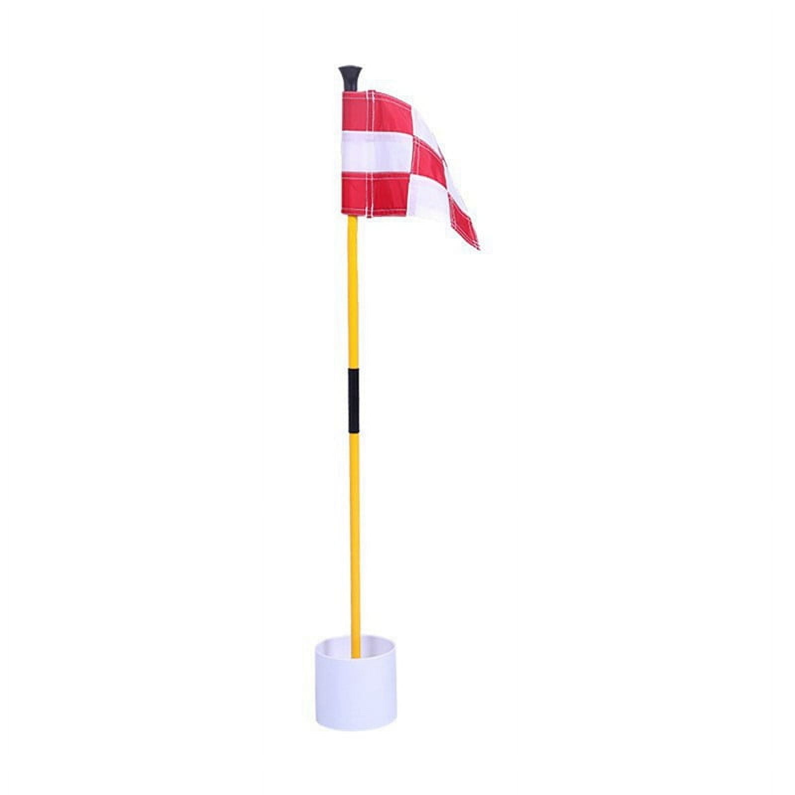 Red and White Golf Green Flag, Colorful Two-Section Checkered Green ...