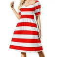 Red and White Horizontal Stripes Dress dresses for woman dresses for ...