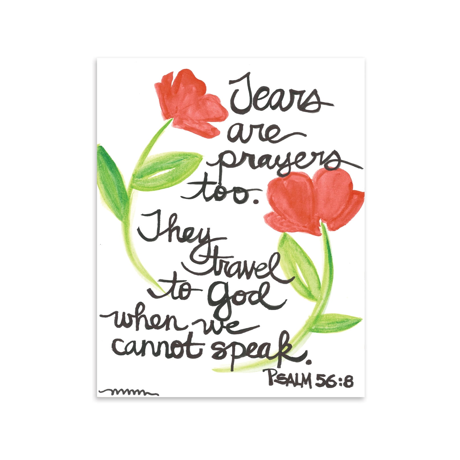 Red and White Religious "Tears Are Prayers, They Travel To God" Teen ...