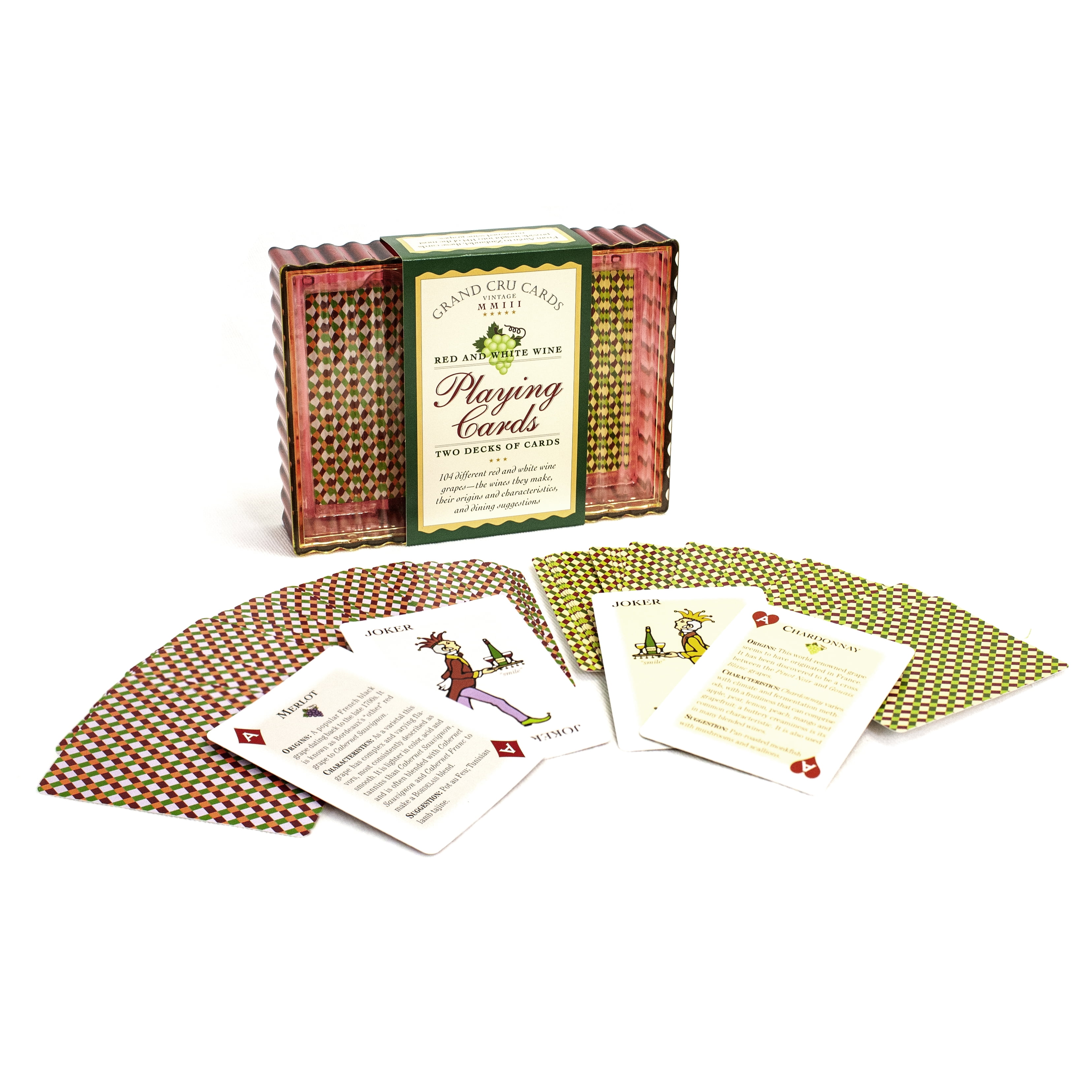 Red and White Wine Playing Cards, Double Deck Gift Set - Walmart.com