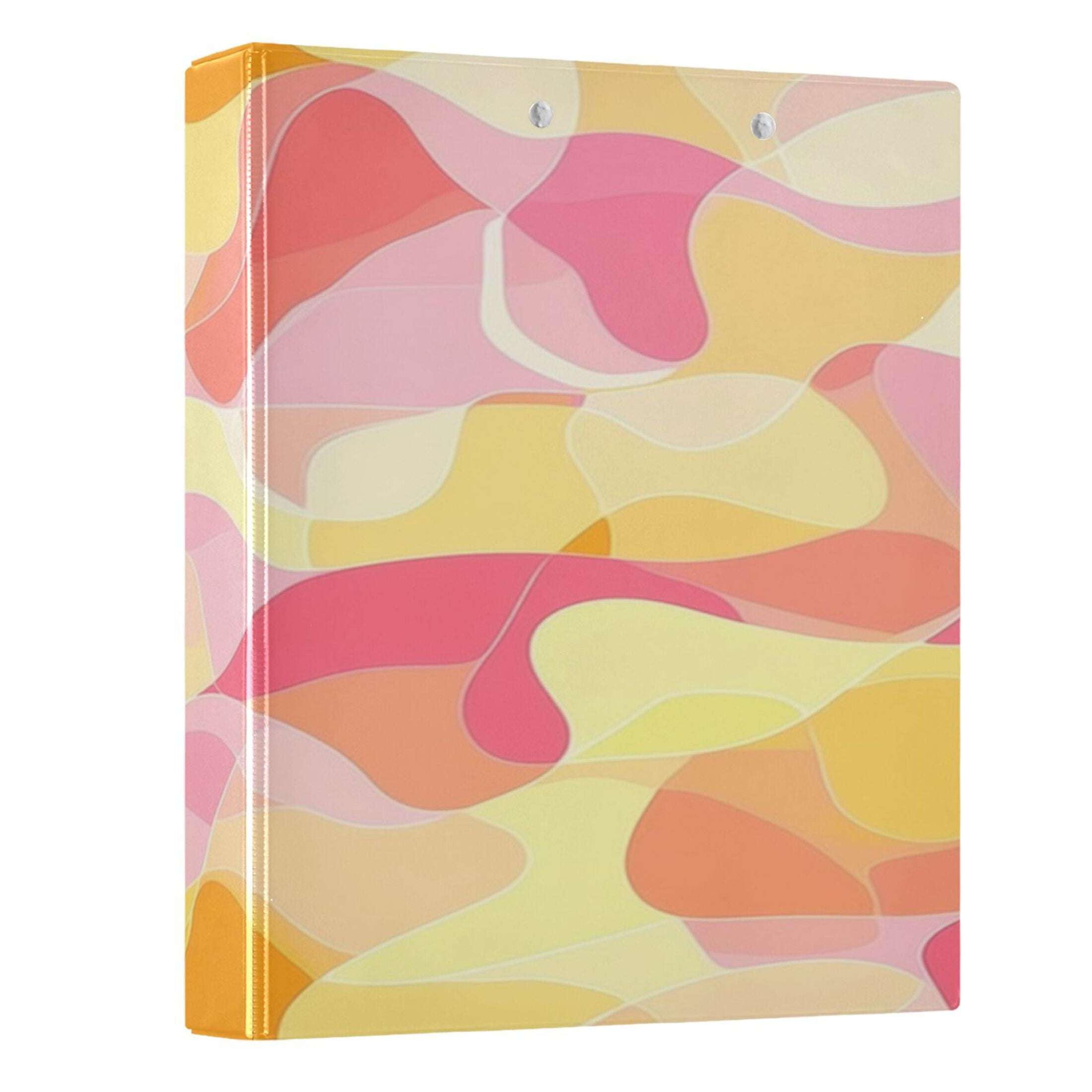 Red and Yellow Abstract 3 Ring Hardcover Binders 1.5in Round Rings for ...