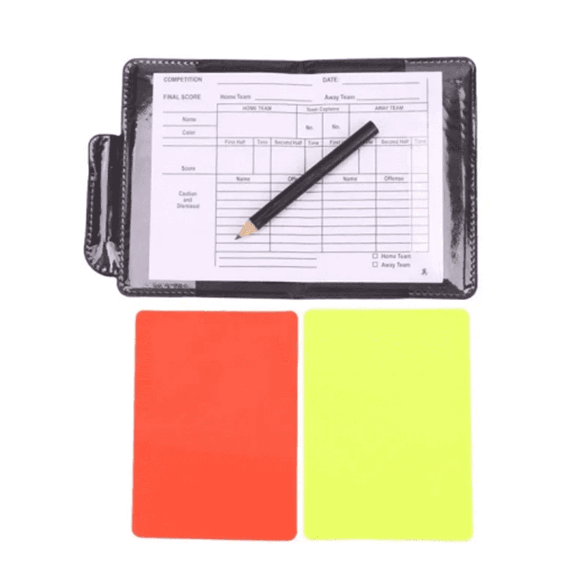 Red and Yellow Cards Set for Referee in Football Match. Soccer Referee ...