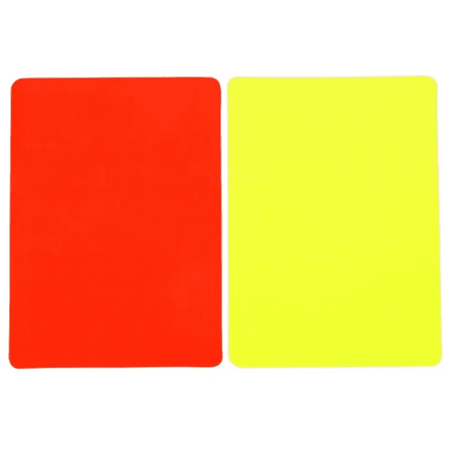 Red and Yellow Cards Set for Referee in Football Match. Soccer Referee ...