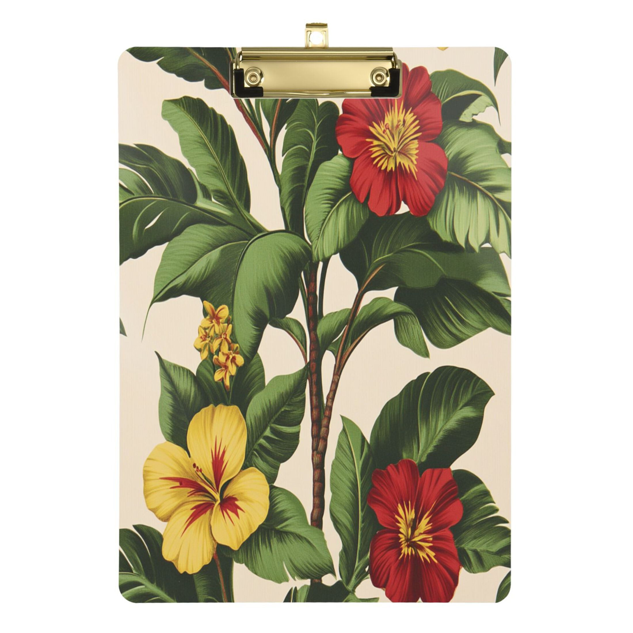 Red and Yellow Exotic Flowers Acrylic Clipboards A4 Standard Size ...