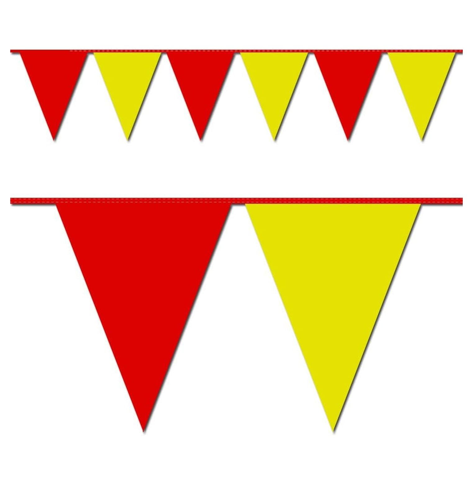Red and Yellow Triangle Pennant Flag 100 Ft. - Walmart.com