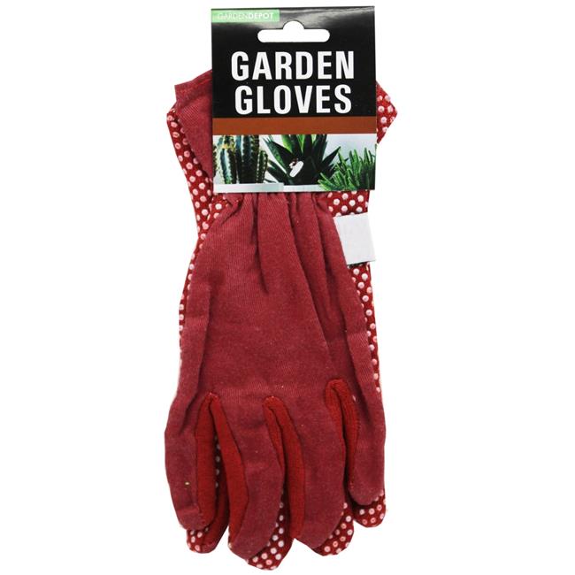 Kole Imports AB968 Red & Green Adult Garden Gloves with Safety Grip ...