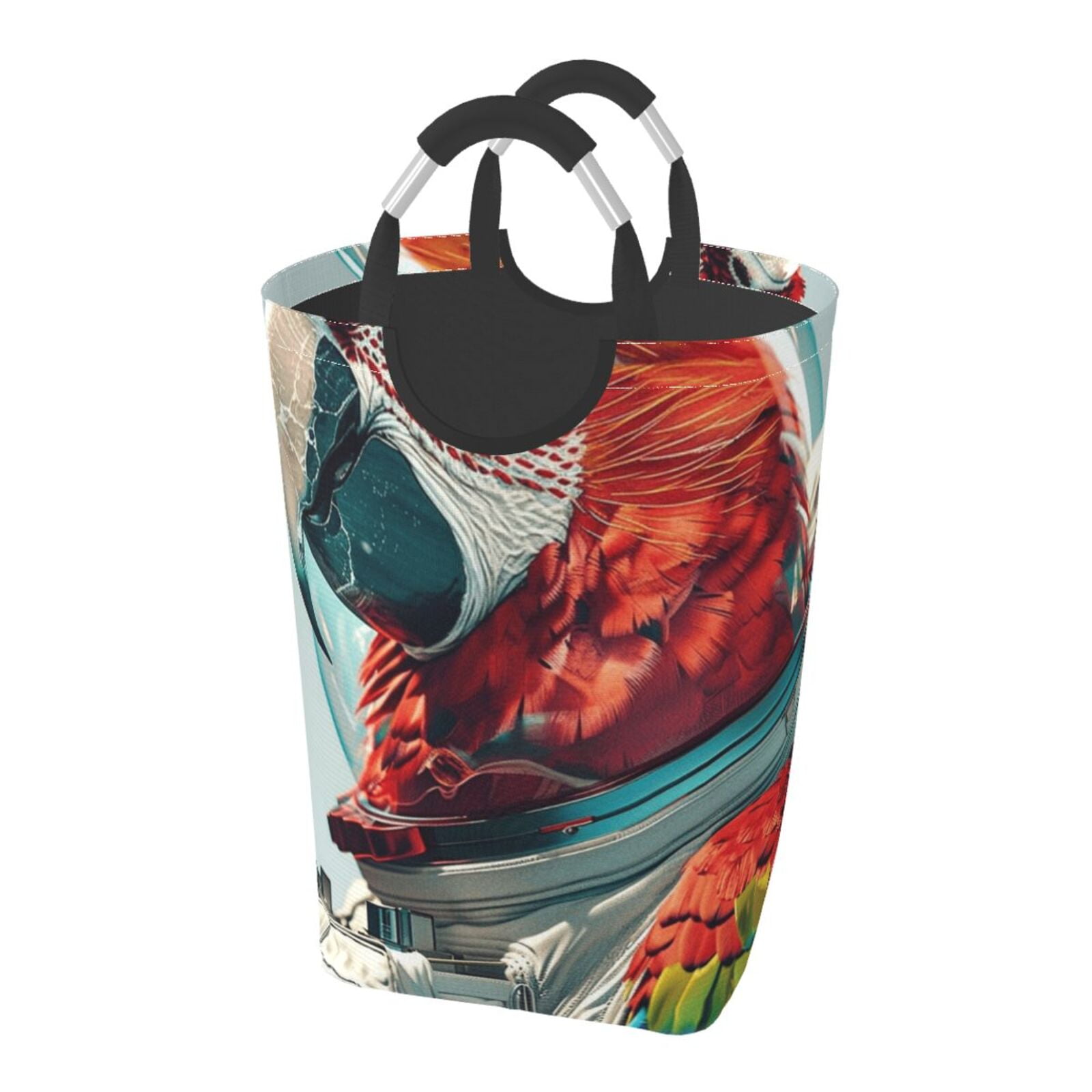 Red and yellow birds bag with drawstring sealing, heavy duty laundry ...