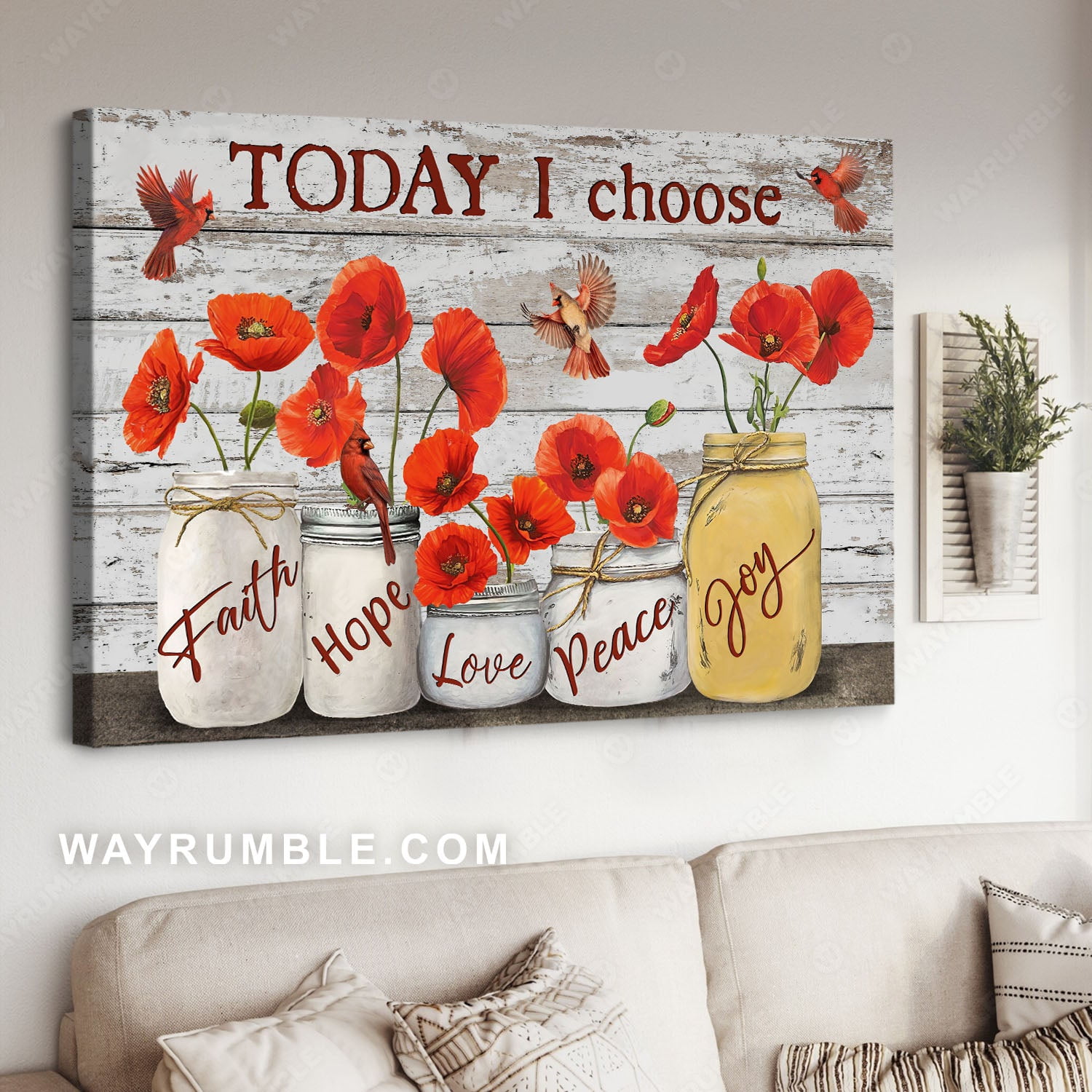 Red anemone, Red cardinals, Mason jar flowers, Today I choose love ...