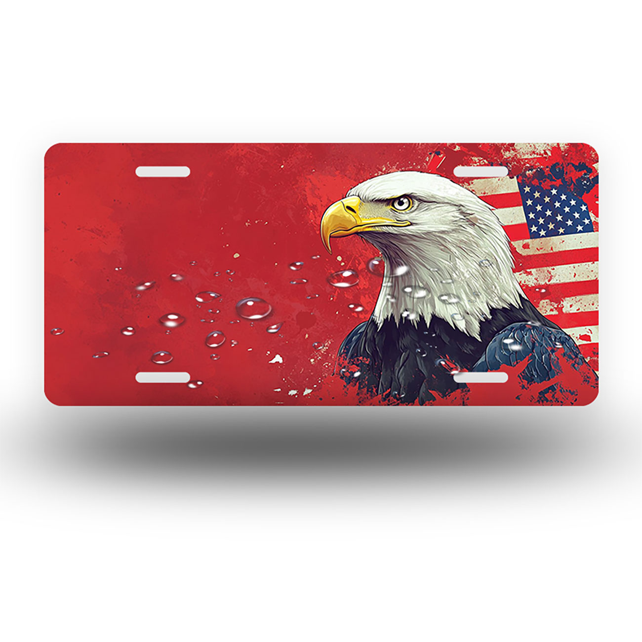 Red backdrop Eagle Front License Plate,Metal License Plate,Funny ...