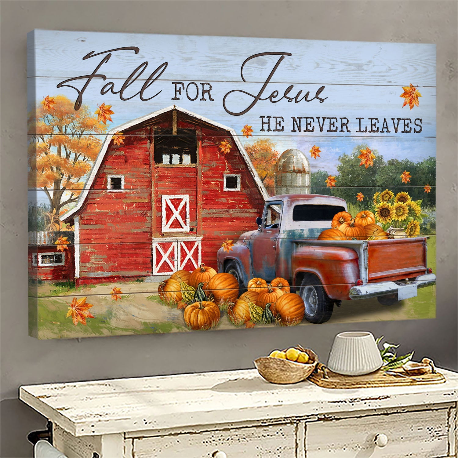 Red barn, Pumpkins field, Lively countryside, Fall for Jesus, he never ...