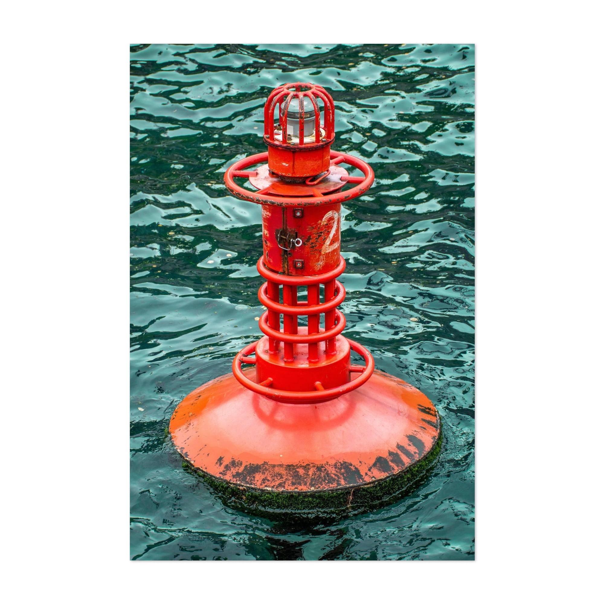 Red buoy for marking - Photography Nautical Marine Life Harbor Water ...